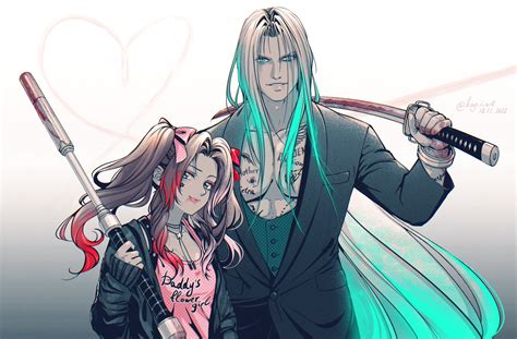 Aerith Gainsborough Sephiroth Harley Quinn And Joker Final Fantasy