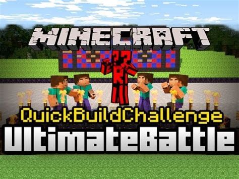 Minecraft Quick Build Challenge Four Way Battle Time Travel YouTube