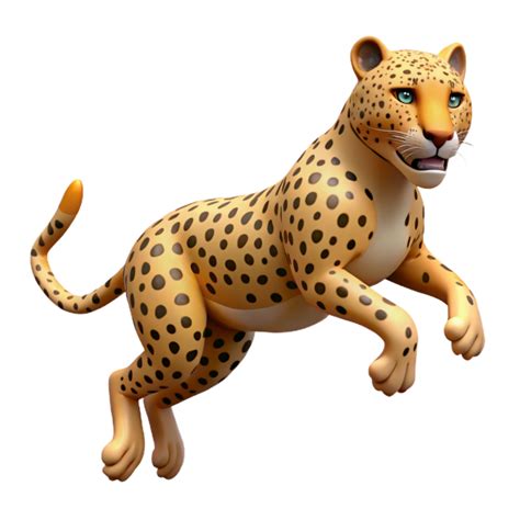 Impressive Minimalist A Leaping Leopard Exclusive 59929320 Png