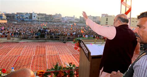 Bjp National President Shri Amit Shah Addressing A Public Meeting In