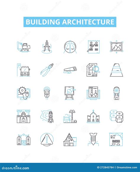 Building Architecture Vector Line Icons Set Architecture Building