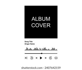 Design Music Player Interface Album Cover Stock Vector Royalty Free