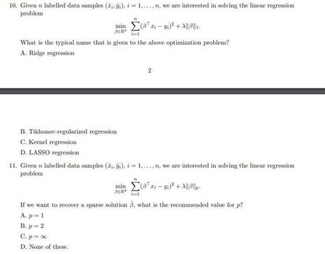 Given N Labelled Data Samples X I Y I I N Chegg