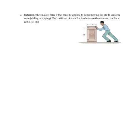 solved determine the smallest force p ﻿that must be applied