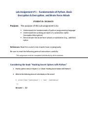 ParmiPatel CBER704Lab 1 Ex1 Docx Lab Assignment 1 Fundamentals Of