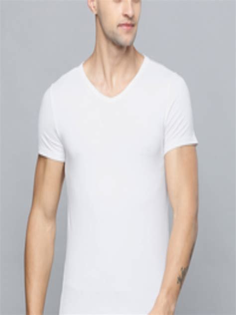 Buy Puma Men Pack Of 2 Solid Pure Cotton V Neck Innerwear Vests