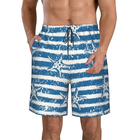 Lukts Ocean On Striped Mens Swim Trunks Quick Dry Swim Shorts With