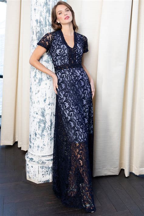 V Neck Lace Maxi Dress Hotsquash London