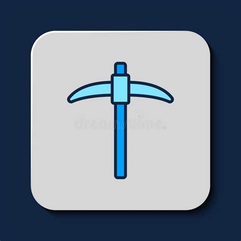 Icono Del Selector De Contorno Relleno Aislado En Fondo Azul Vector