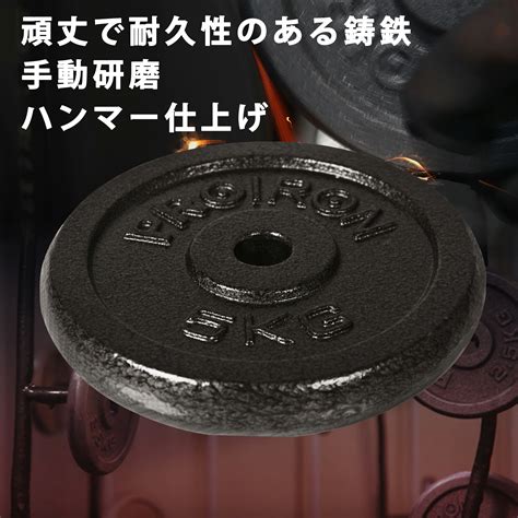 【楽天市場】proiron アイアン ダンベル バーベル プレート 125kg×4（5kg） 25kg×4（10kg） 5kg×2