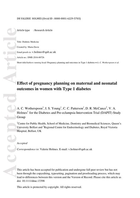 Pdf Effect Of Pregnancy Planning On Maternal And Neonatal Outcomes In