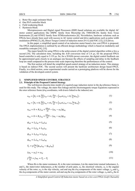 A Simplified Speed Control Of Induction Motor Based On A Low Cost Fpga Pdf