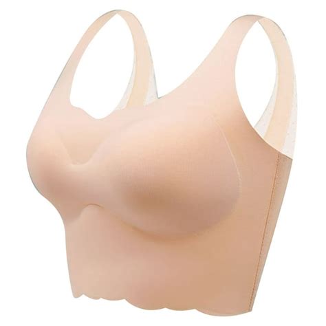 Dxoupm Seamless Underwear For Women Wirefree Plus Size Unlined Bra Full