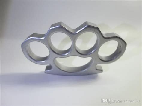 2019 Best Iron Knuckle Duster Iron Knuckles Dusters Fist Fighting Black And Silver From