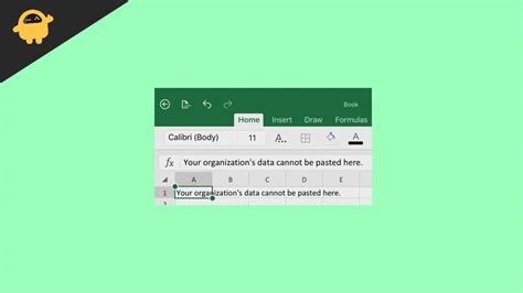 Fix Your Organizations Data Cannot Be Pasted Here Error
