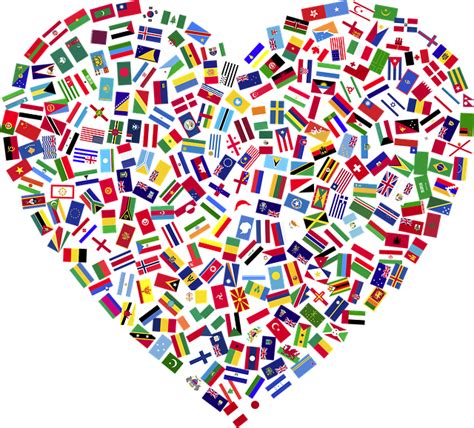 Coração Bandeiras Países Gráfico vetorial grátis no Pixabay