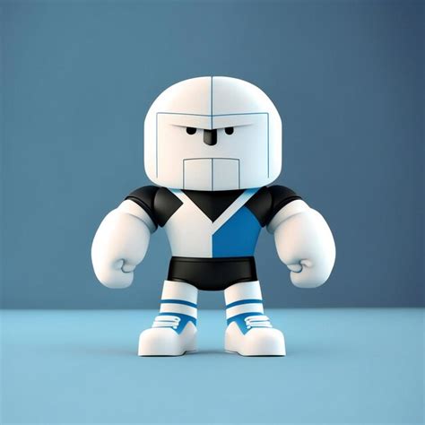 Premium Ai Image A Robot With A Blue Belt And A Black Belt