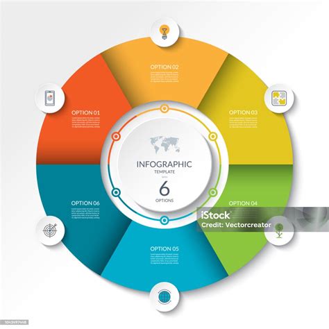 Circular Infographic Flow Chart Process Diagram Circle Or Pie Graph