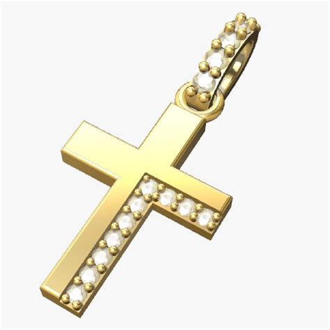 Lil Cross Pendant 3d Model Turbosquid 1992741