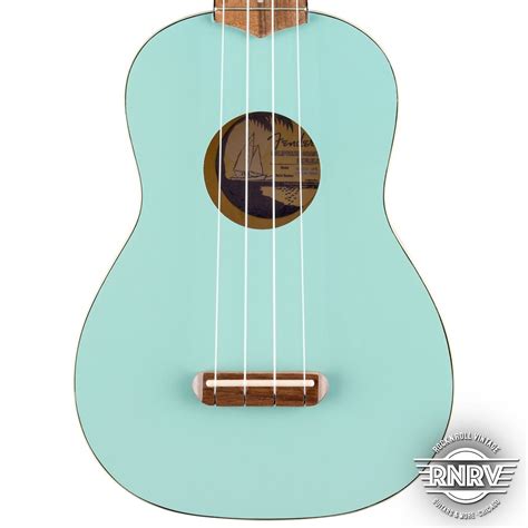 Fender Venice Soprano Uke Walnut Fingerboard Daphne Blue Ukulele And Banjo Ukes Rock N Roll