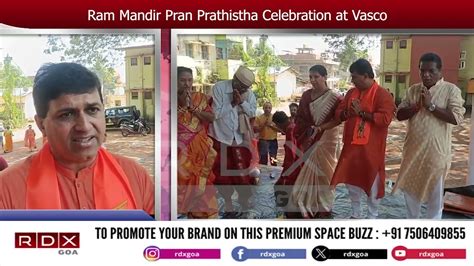Ram Mandir Pran Prathistha Celebration At Vasco Rdx Goa