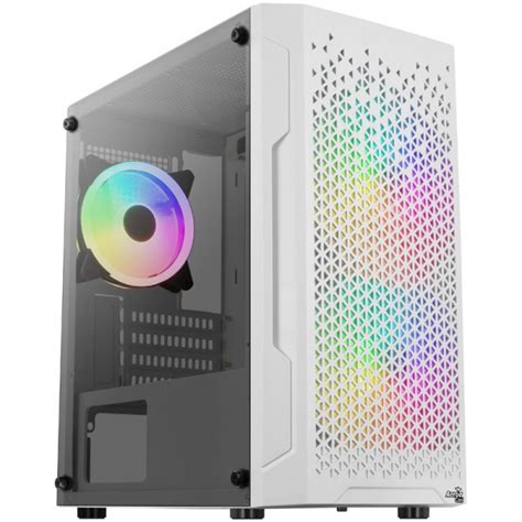 Aerocool Trinity Mini Tower V3, Tempered Glass - white [GESI-393] from ...