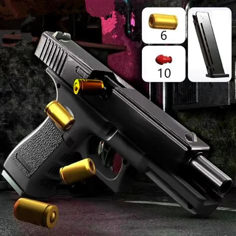 ปืนของเล่น Glock 1 1 กึ่งอัตโนมัติ จําลองสมจริง เล่นสนุกในเกม Cs ปลอดภัยสำหรับเด็กทุกวัย