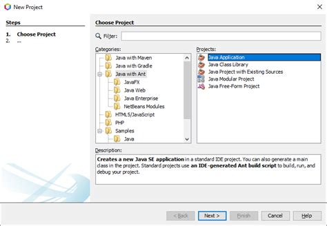 I Cant Find Java Among The Categories When I Press On New Project In