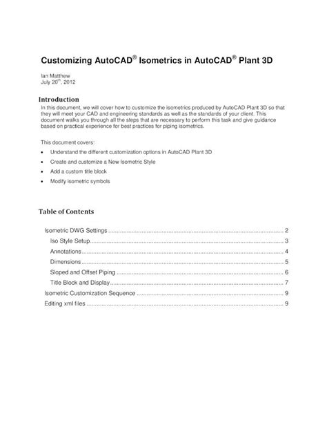 PDF Customizing AutoCAD Isometrics In AutoCAD Plant D DOKUMEN TIPS