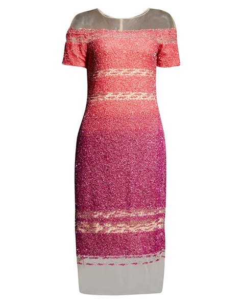 Pamella Roland Signature Sequin Ombre Cocktail Dress Neiman Marcus