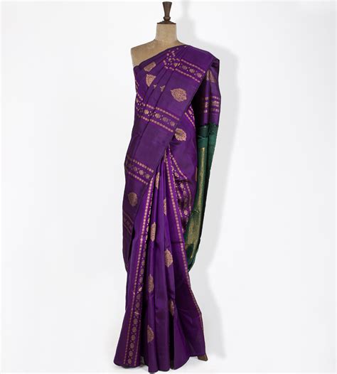 Purple Kanchipuram Silk Saree