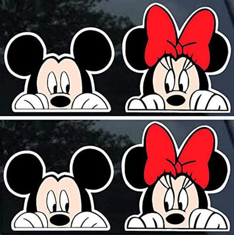 Getuscart Mickey Mouse Stickers Decals Mickey And Minnie Disney Peeking