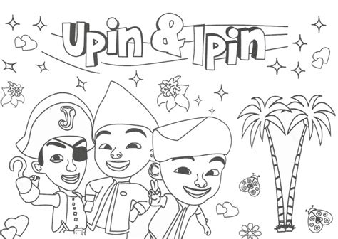50 Gambar Mewarnai Upin Ipin Terbaru Download Gratis Inspirilo