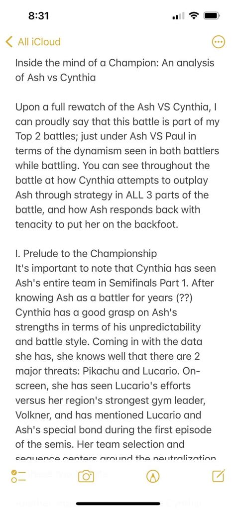 My Analysis Of Ash Vs Cynthia Rpokemonanime