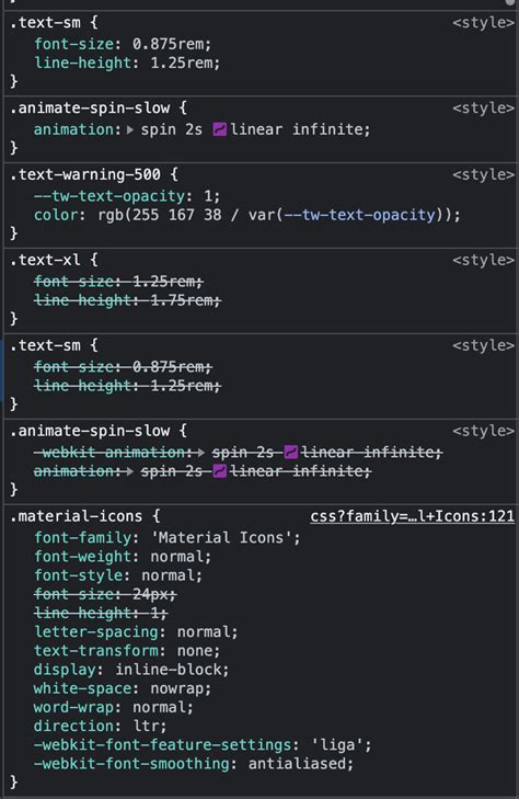 Why Is Material Icons Css A Higher Priority Than My Tailwind Css Only