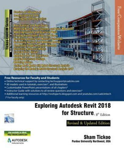 exploring autodesk revit 2018 for structure by prof sham tickoo purdue