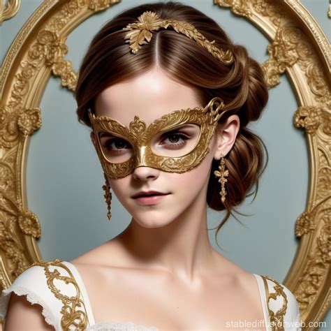 Emma Watson Wearing Volto Mask Stable Diffusion Online
