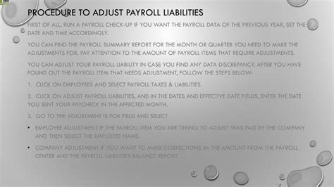 Ppt A Proper Guide To Adjust Payroll Liabilities In Quickbooks Easily