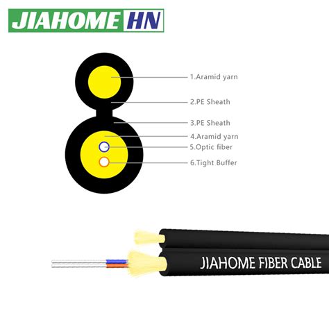 Tight Buffer Figure 8 Drop Fiber Optic Cable Hunan Jiahome