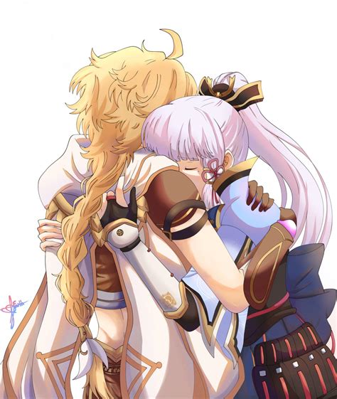 Aether And Ayaka By Kit Chat R Genshin Romance