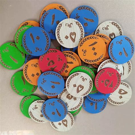 خرید و قیمت سکه های آموزشی چوبی کلاس دوم پک50عددی از غرفه لوکس کات