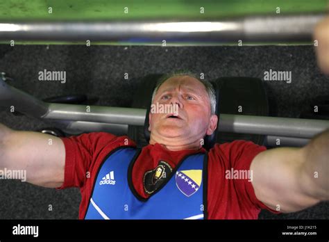 Sarajevo Bosnia And Herzegovina 21st Apr 2017 Sejfo Sehovic Trains Inside A Fitness Center