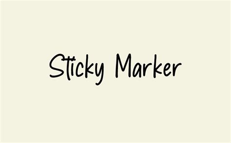 Sticky Marker Free Font