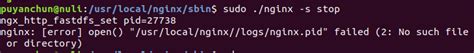nginx error open usr local nginx logs nginx pid failed No such file or directory 解决