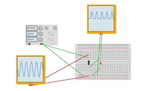 Circuit Design Halfwave Rectifier Tinkercad