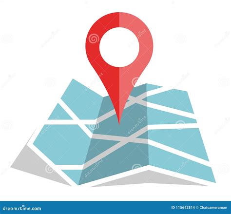 Flat Color Location Icon Stock Vector Illustration Of Cartography