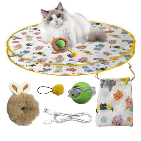 Amazon インタラクティブな猫のおもちゃボール モーション起動の鳴く猫のボール モーション起動型猫強化おもちゃ 子猫成猫用