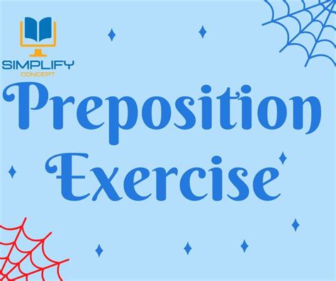 Preposition Exercises With Answers Prepositions Online Worksheet For