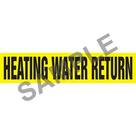 Heating Water Return Pipe Marker Asmeansi