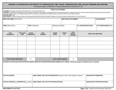 Compensatory Time Templates Pdf Download Fill And Print For Free